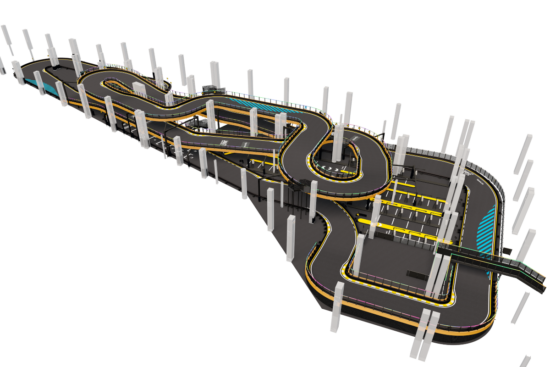 HyperActive at Prishtina Mall Multi-level Go-kart Track designed and ...